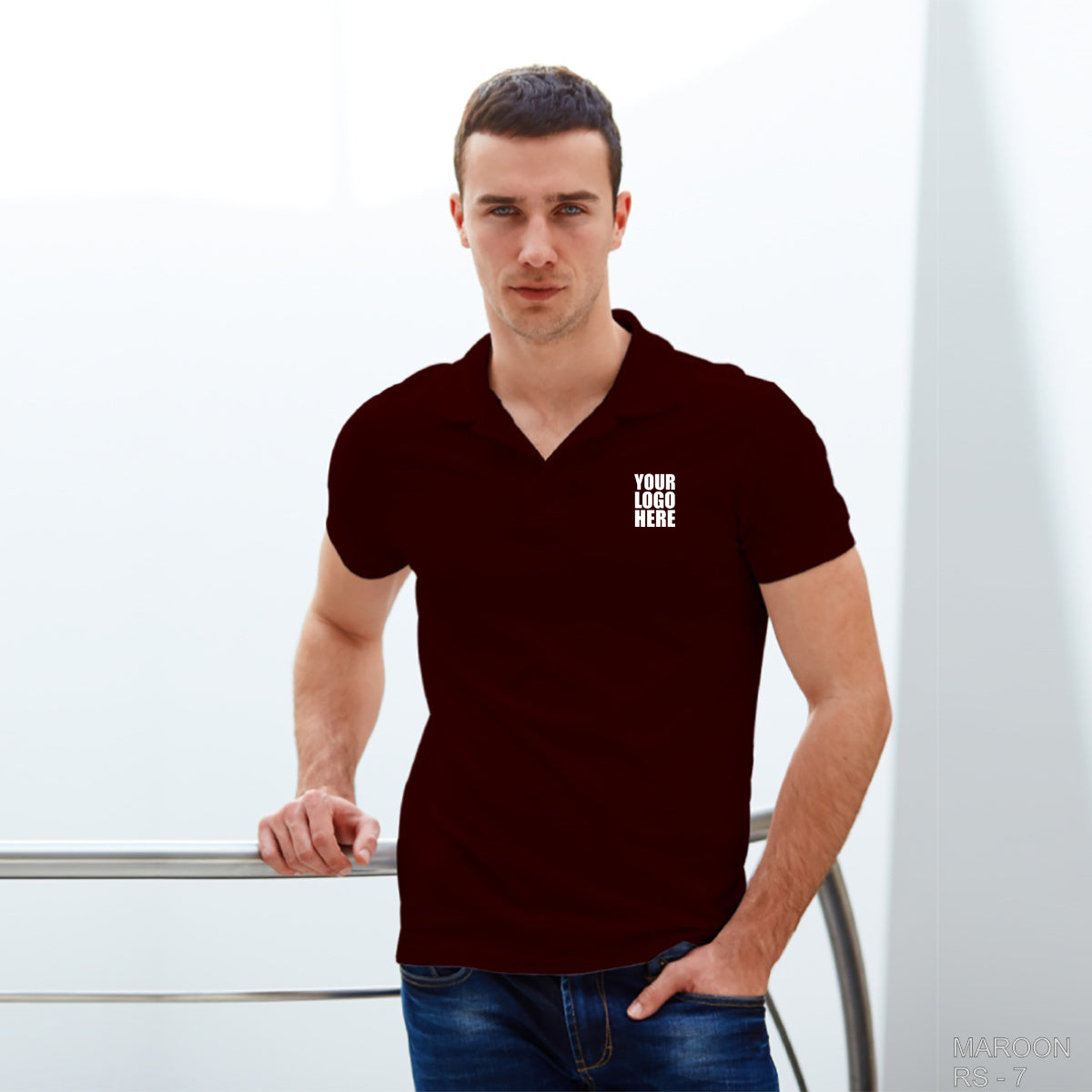 Maroon Cotton Custom Polo TShirt with Logo | Sports Event TShirts ...