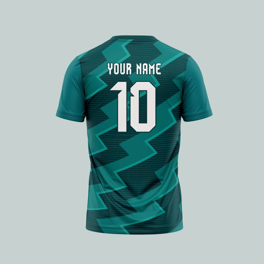 Electric Cyan Customized Football Team Jersey Design | Customized ...