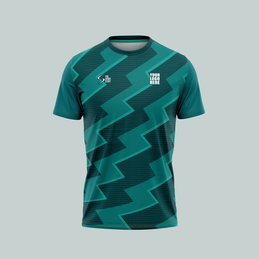 Electric Cyan Customized Football Team Jersey Design | Customized ...