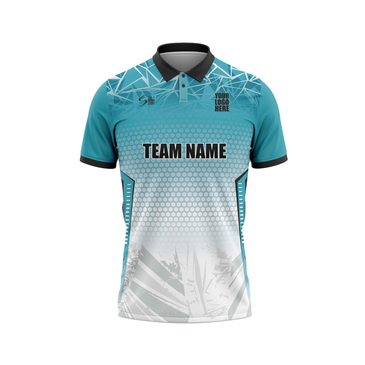 Cyan Hex Cricket Custom Jersey | Customized Jerseys Online India ...