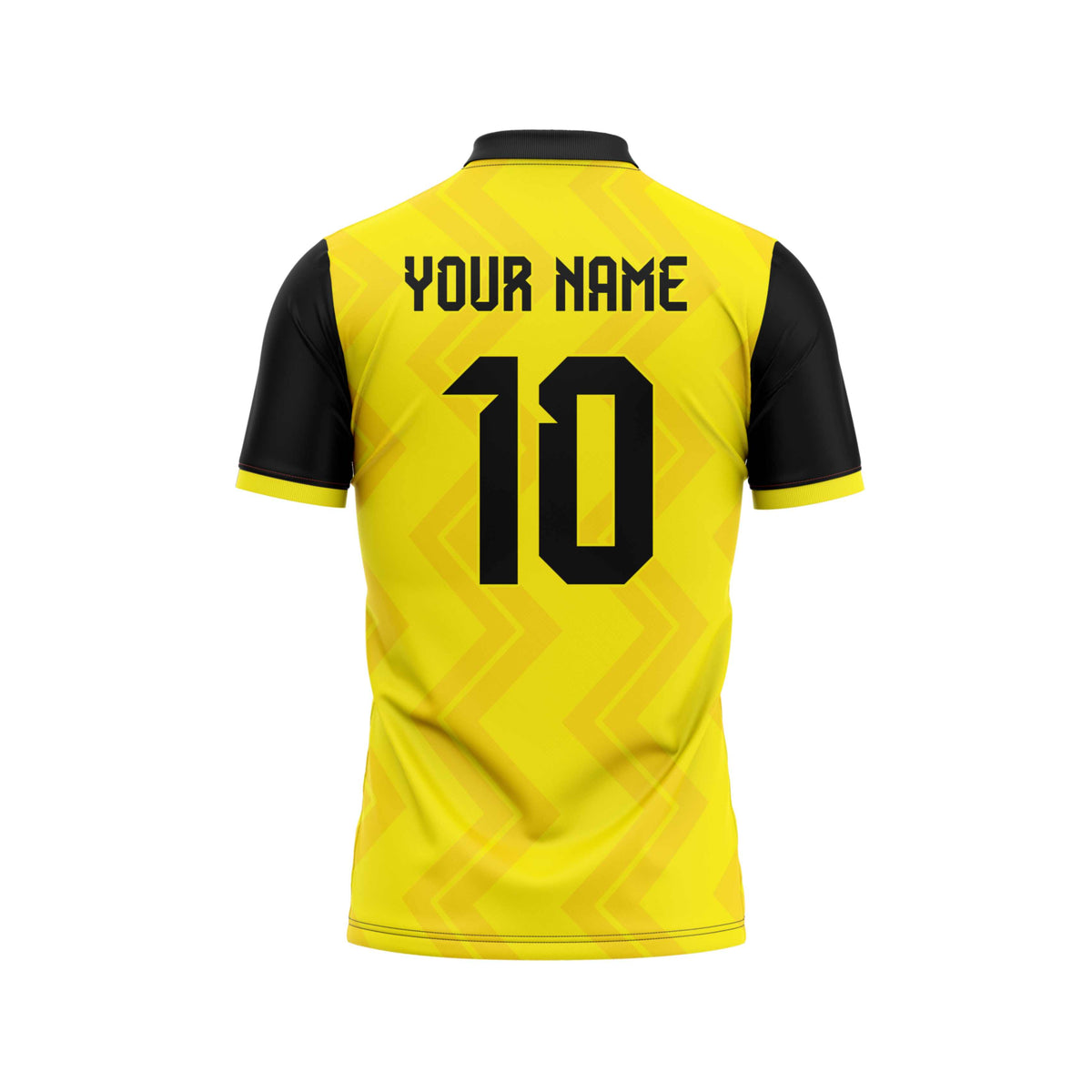 Yellow Zig Zag Custom Cricket Jersey Design | Customized Jerseys Online ...