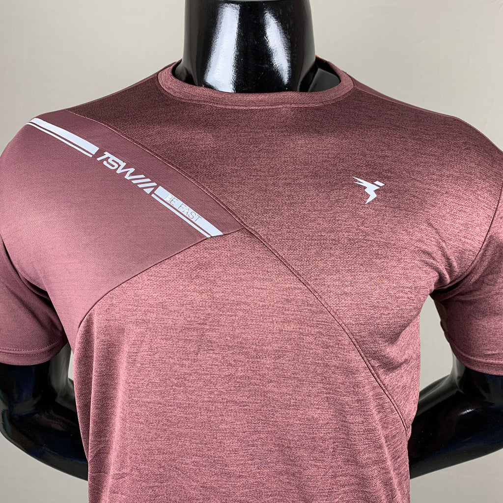 Technosport Maroon Color Dri Fit TShirt | Men Dri Fit T Shirts Online ...