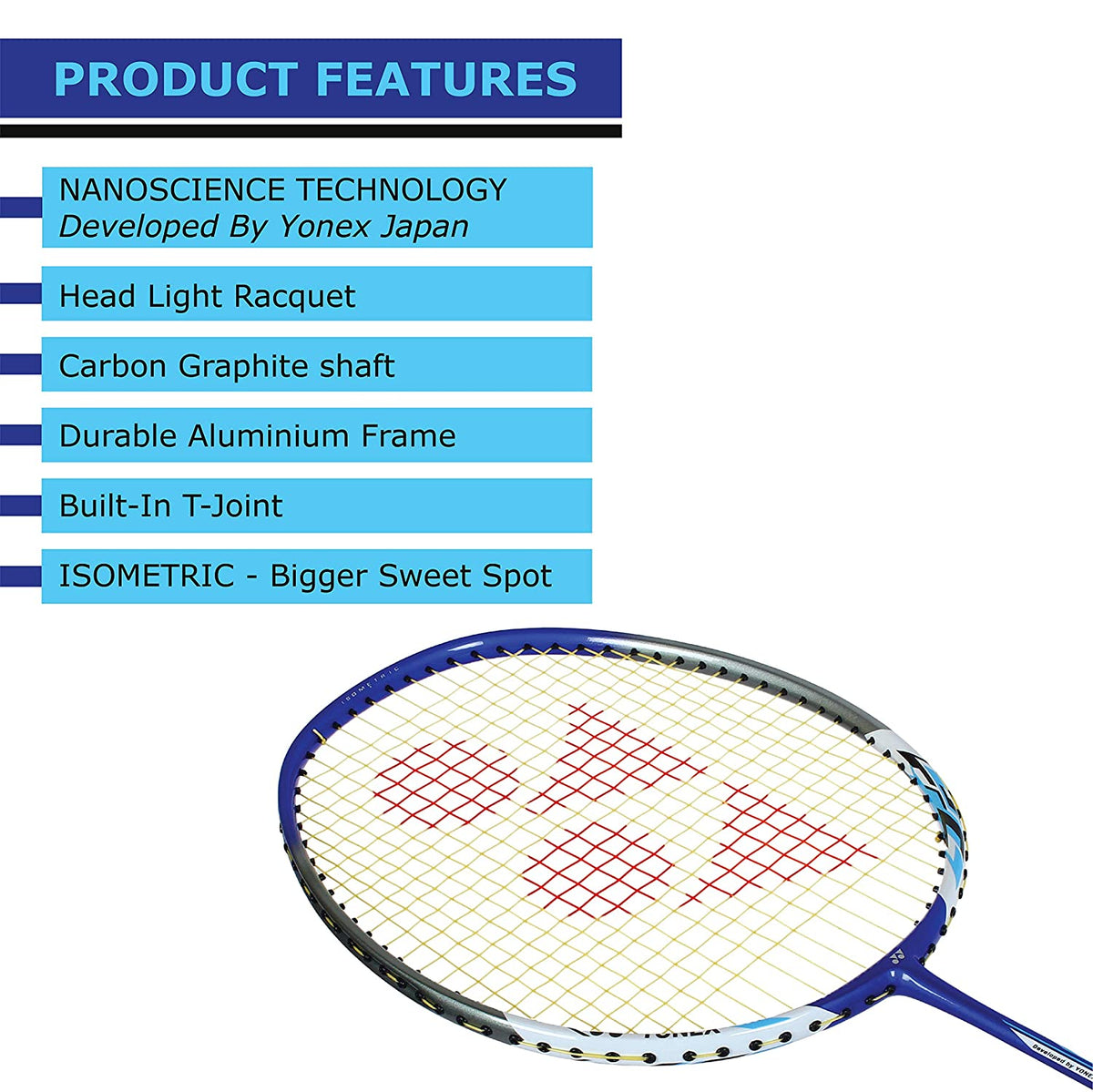 Yonex NANORAY 7000i Badminton Racquet, Price in India - TheSportStuff